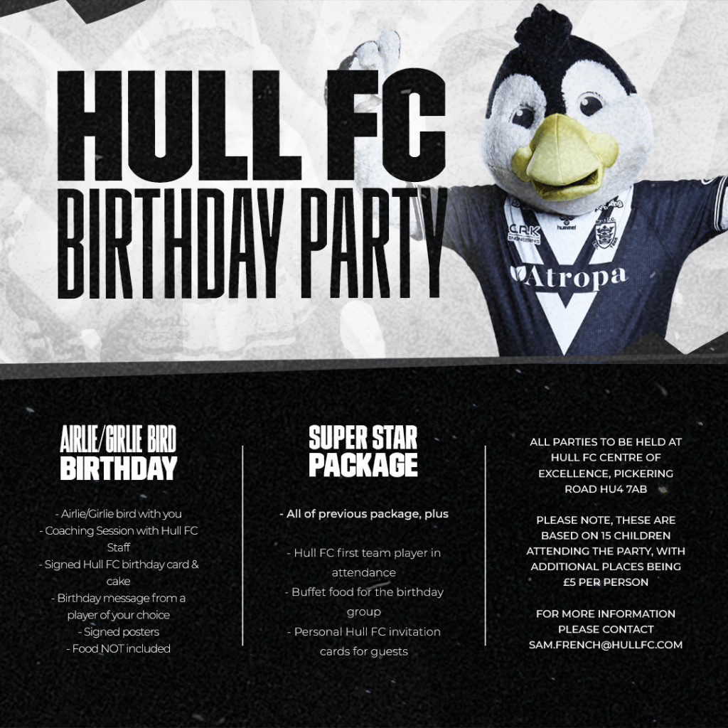 Birthday Parties - Hull FC Foundation